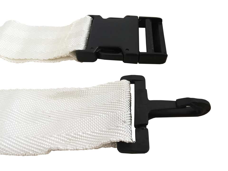 Tennis net height adjuster with buckle and PVC hook