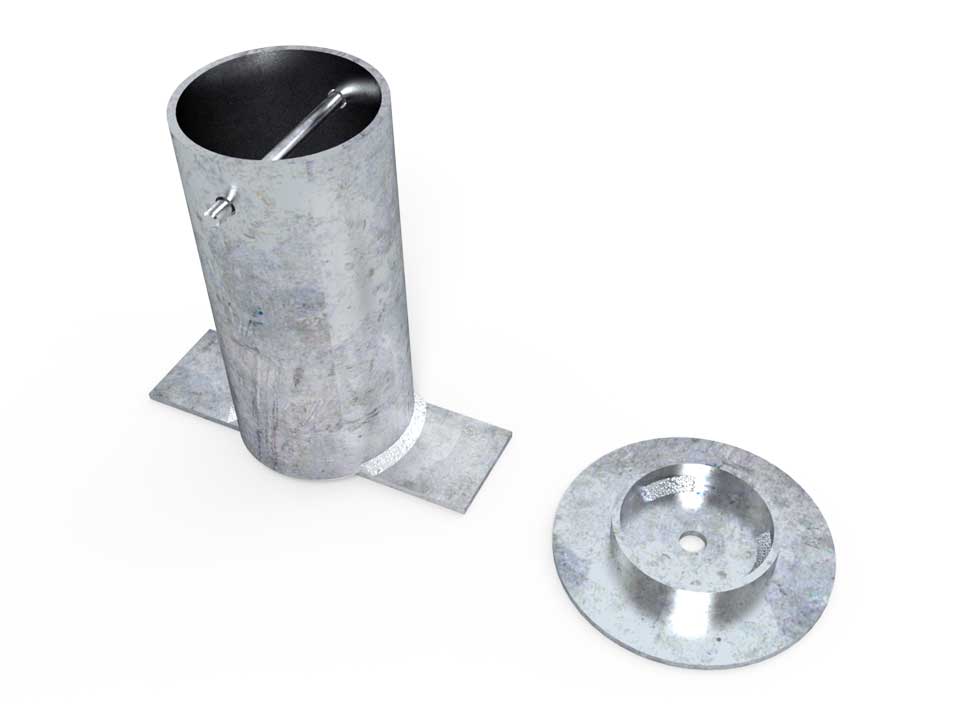 Ground socket Ø80 for junior goals