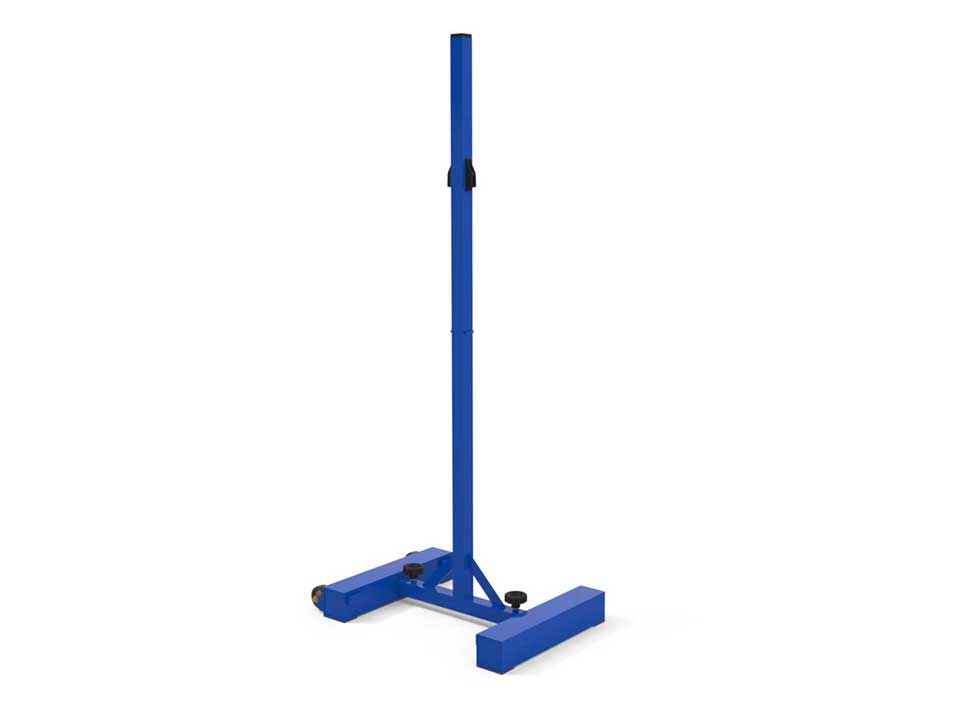 Training mobile badminton posts in blue powder coated with 20kg ...