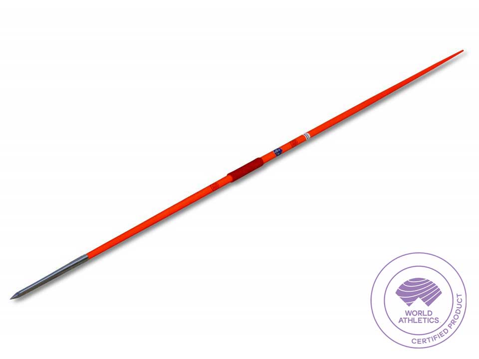 Competition javelin with stainless steel head 0.6kg