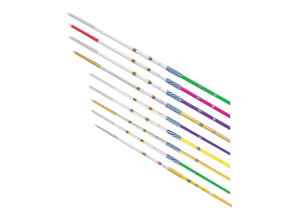 Competition javelin with stainless steel head 0.8kg, range 70m