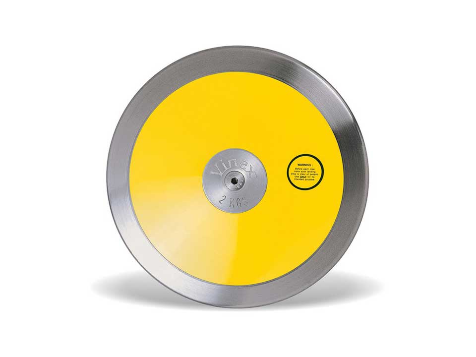 Training discus with strong plastic side plates and steel rim 1.75kg