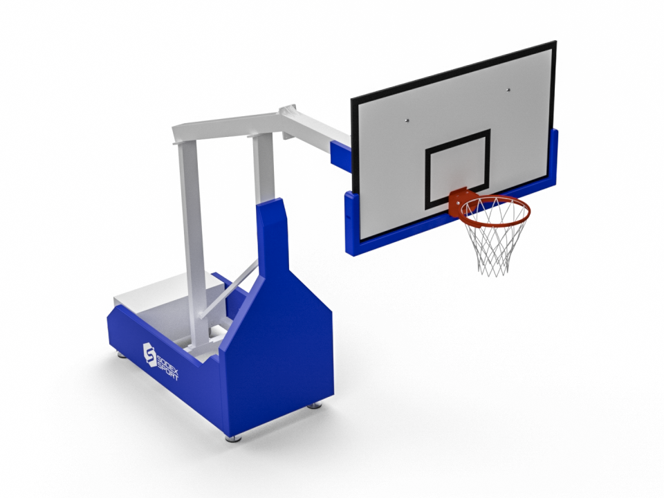 FIBA-certified 5x5 basketball backstop Lvl 2 | Fixed ring height