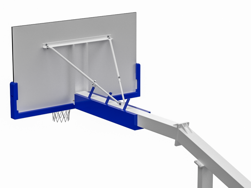 FIBA-certified 5x5 basketball backstop Lvl 2 | Fixed ring height