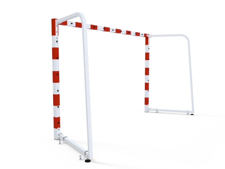 Socketed 180 degrees handball goal