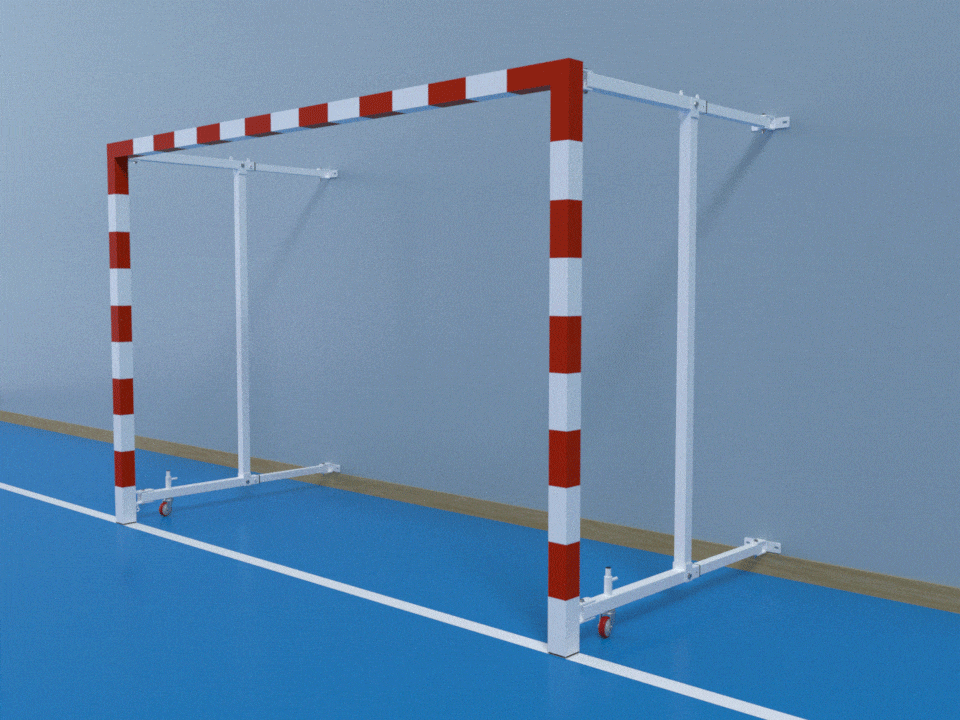 Handball wall-mounted goal | Adjustable depth (1m - 1.4m)