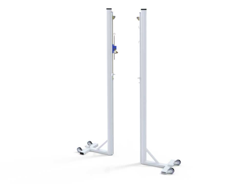 Sodex Sport - Competition socketed volleyball post in galvanised steel ...