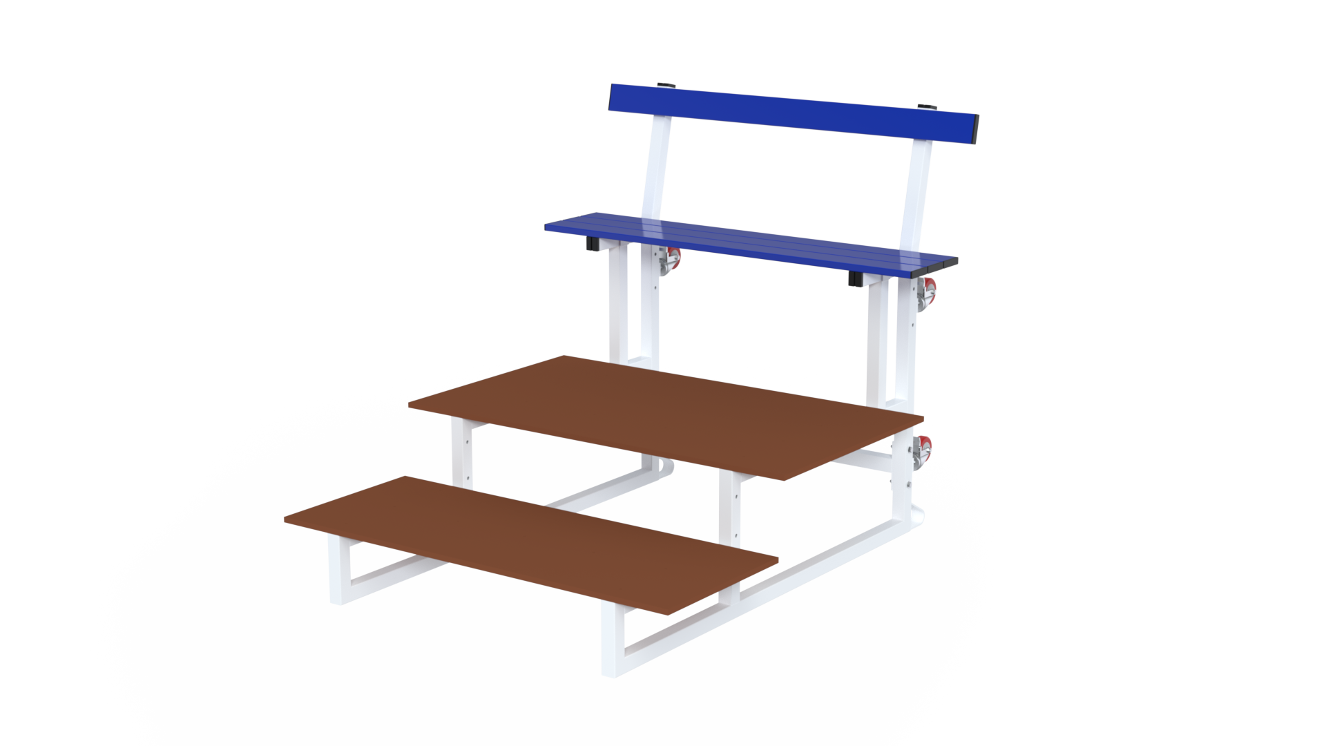 Mobile standard bleachers 3 rows stairs block