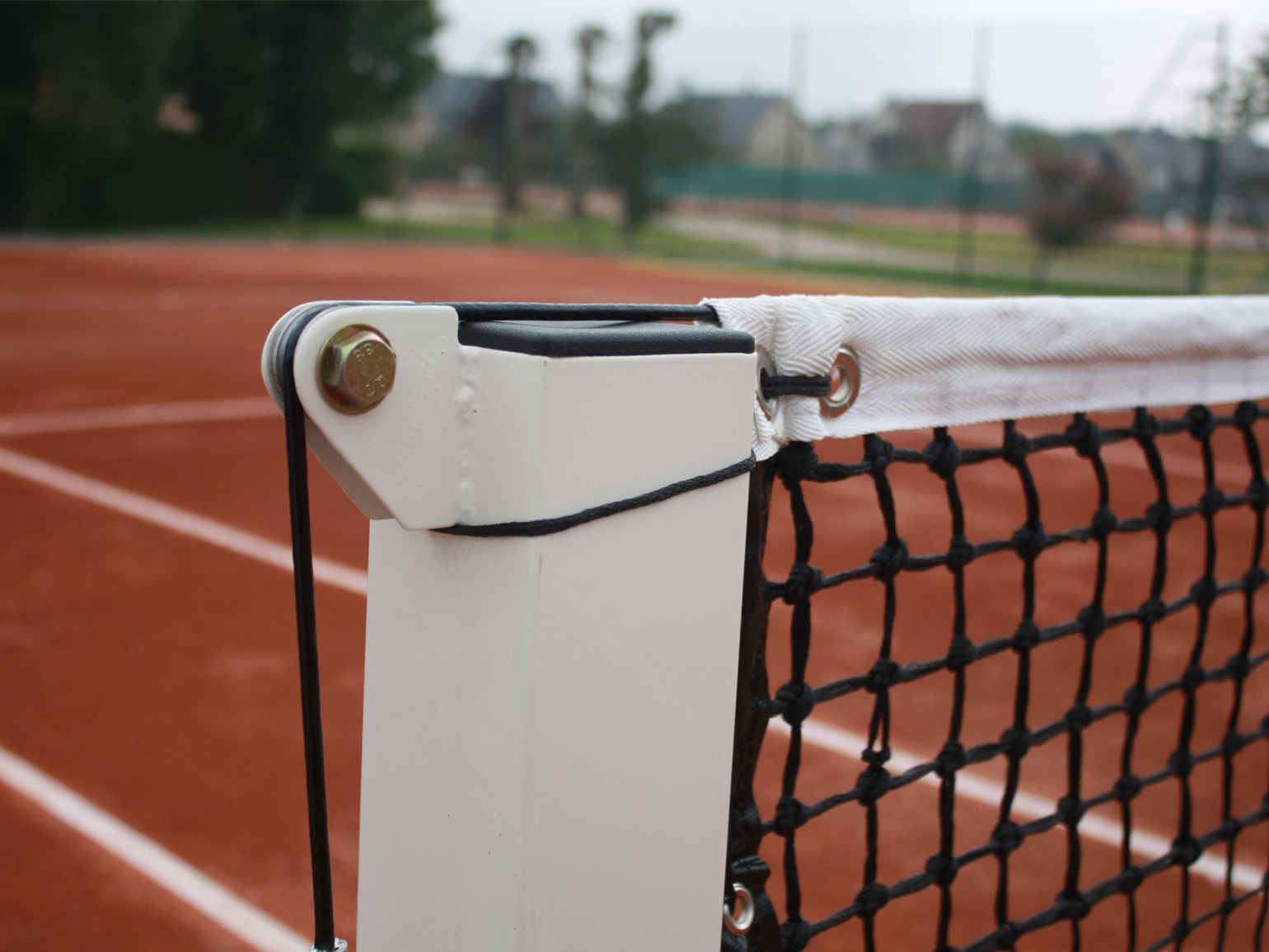 Sodex Sport - Socketed tennis posts in 80 x 80mm galvanised steel with ...